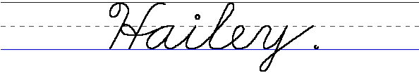 Cursive: Hailey